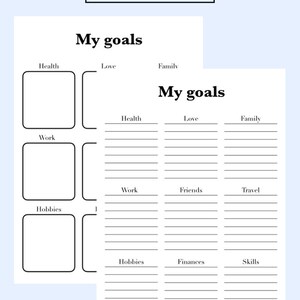 2023 New Years Resolutions Printable New Year Goals 2023 - Etsy