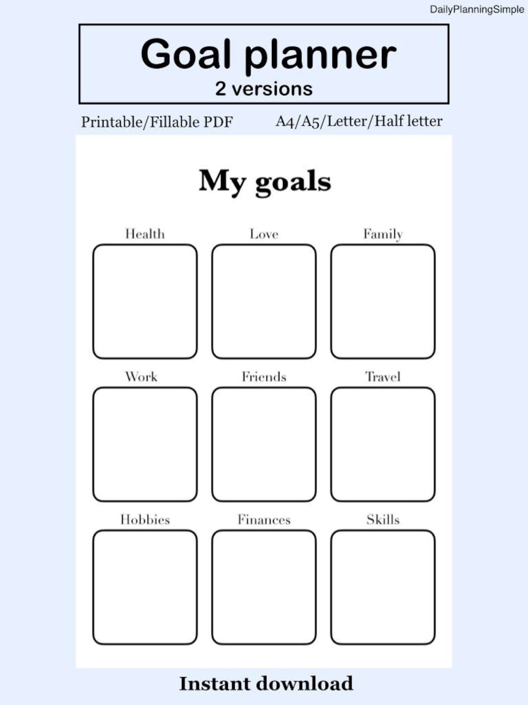 2023 New Years Resolutions Printable New Year Goals 2023 - Etsy