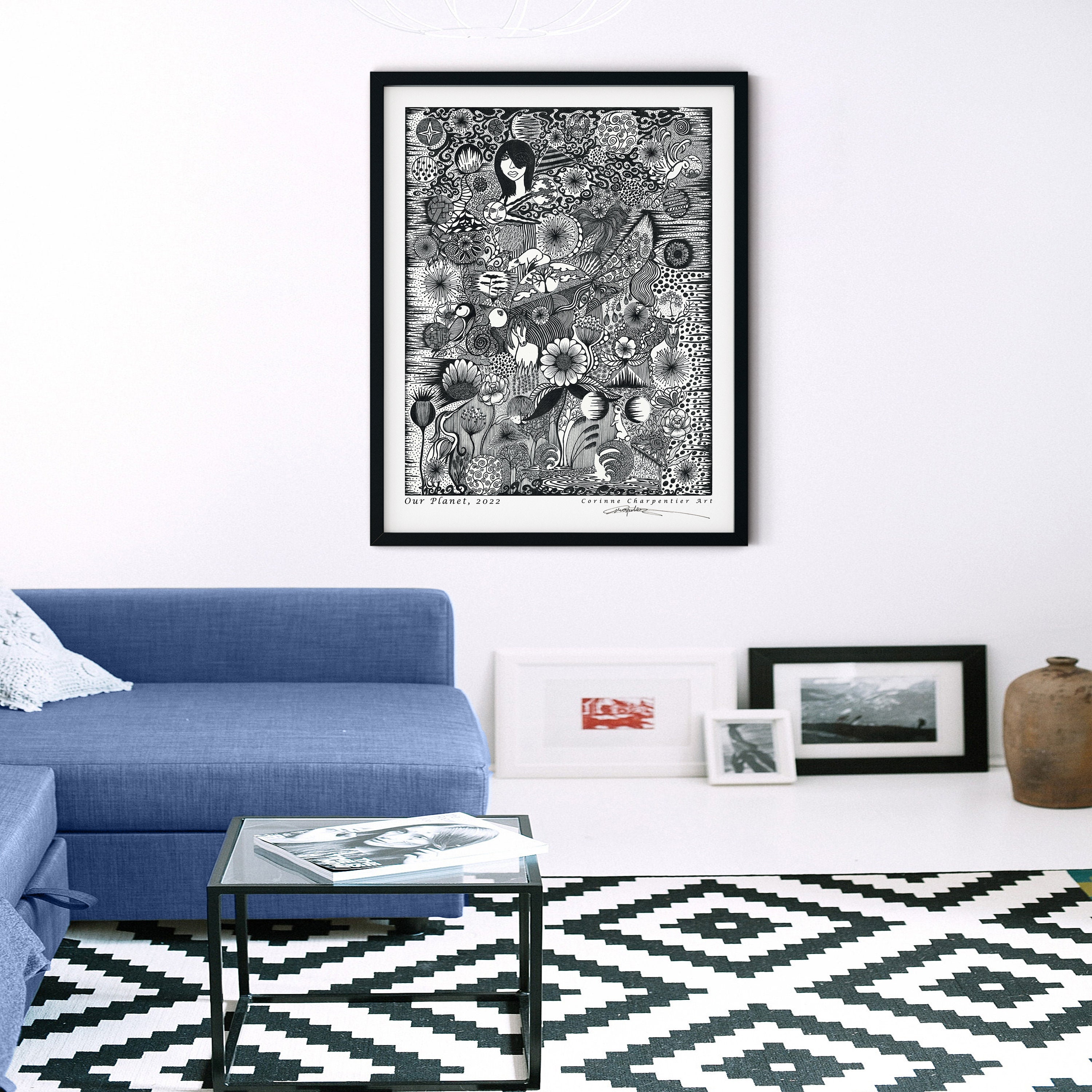 Black and White Maximalist Printable Wall Art Abstract Modern - Etsy