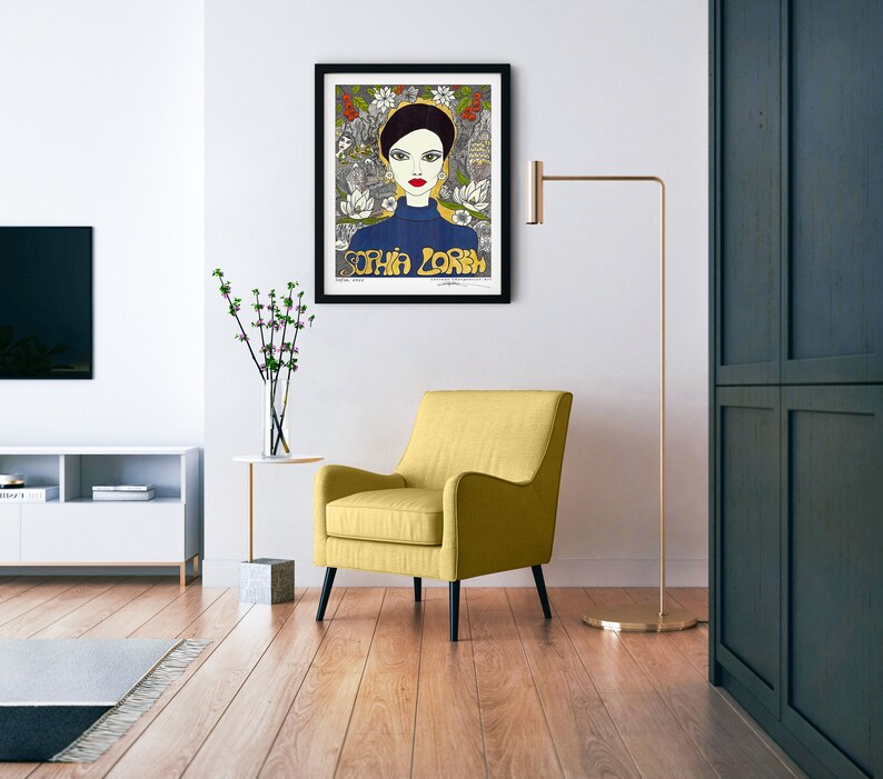 Sophia. Beautiful Maximalist Printable Wall Art, Abstract Modern Line ...