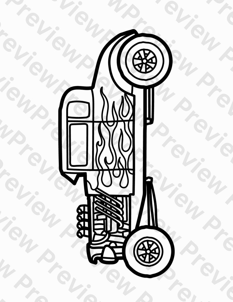 1950's Classic Hot Rod Car SVG Vintage 50's Vehicle Antique Vector ...