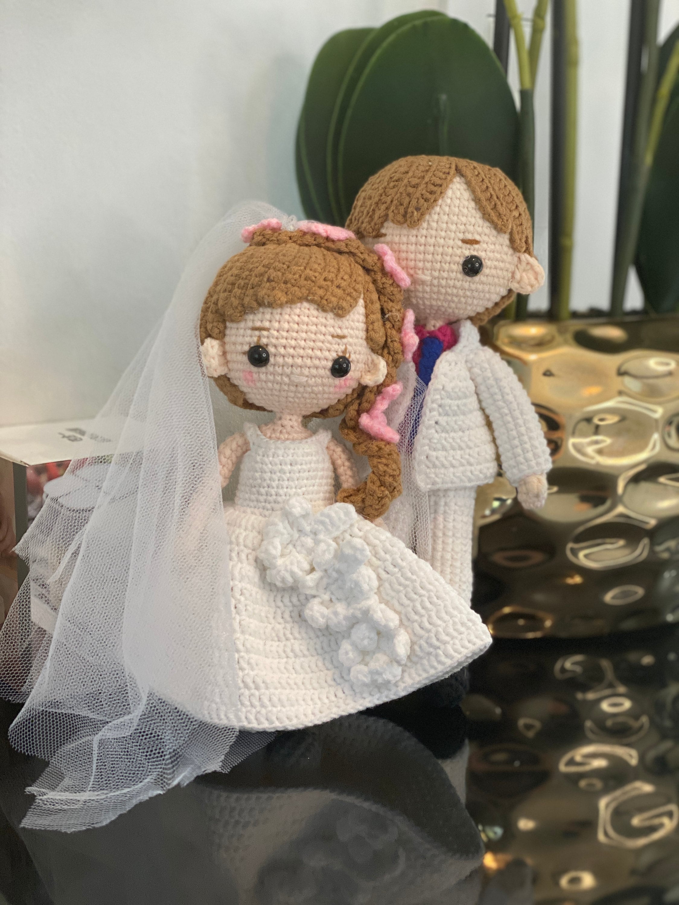 Cute Bride & Groom Amigurumi Crochet Dolls | Engagement Gift | Wedding ...