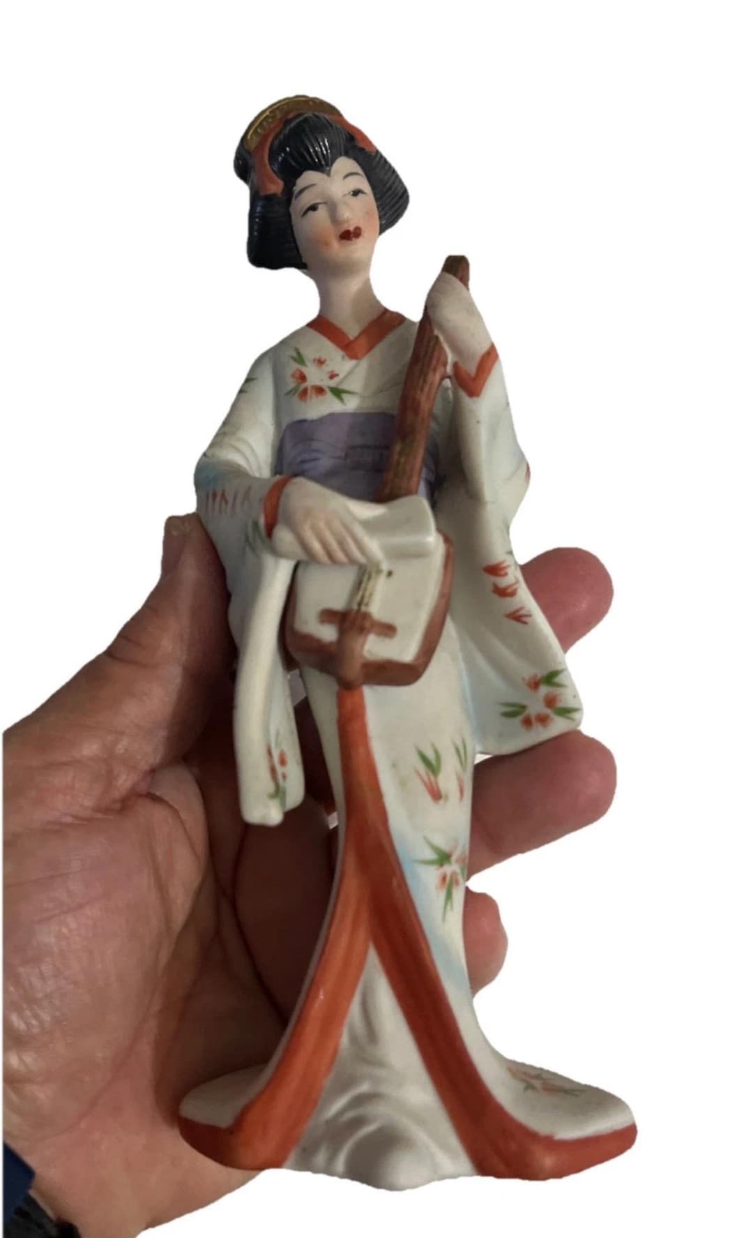 Vintage Capodimonte Geisha Girl Ceramic Bisque Porcelain Figurine ...