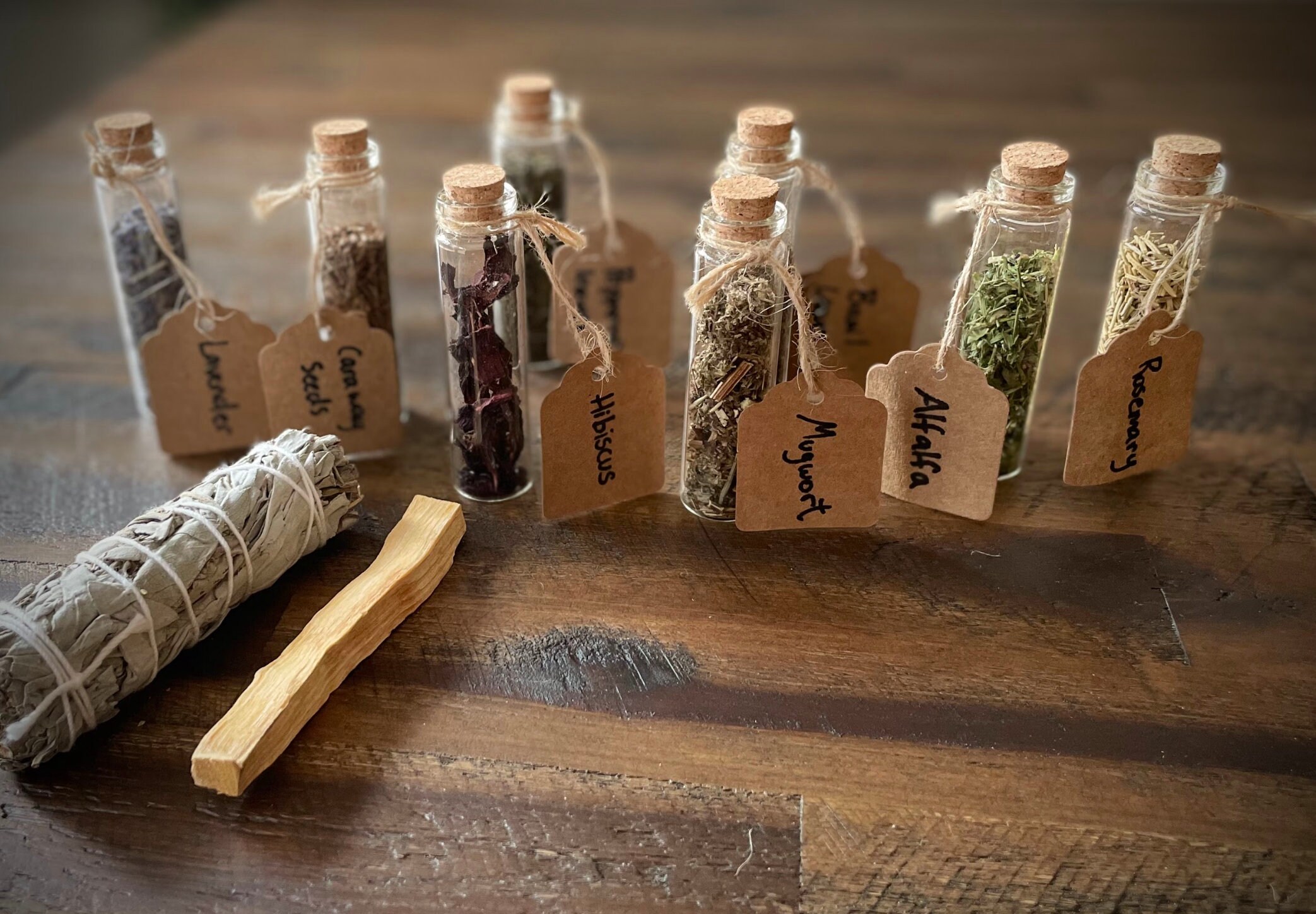 Pentagram Spell Box With Witchcraft Herb Starter Kit Sage - Etsy