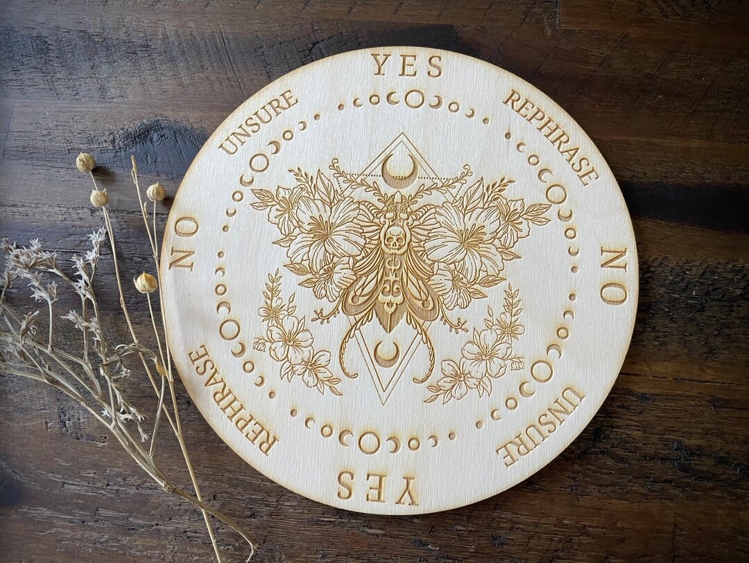 Death's Head Moth Pendulum Board Kit Celestial Moon Designs Engraved ...