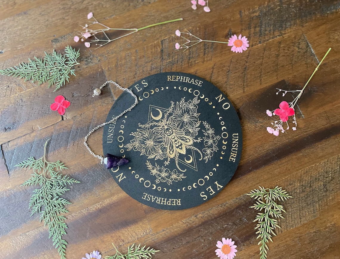 Death's Head Moth Black Pendulum Board Kit Celestial - Etsy