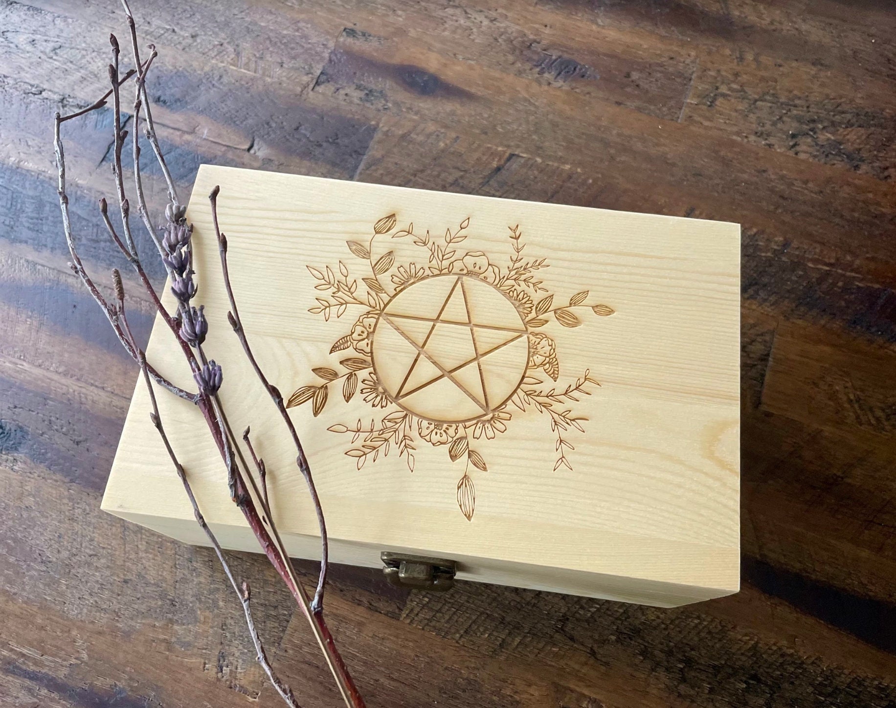 Pentagram Spell Box With Witchcraft Herb Starter Kit Sage - Etsy