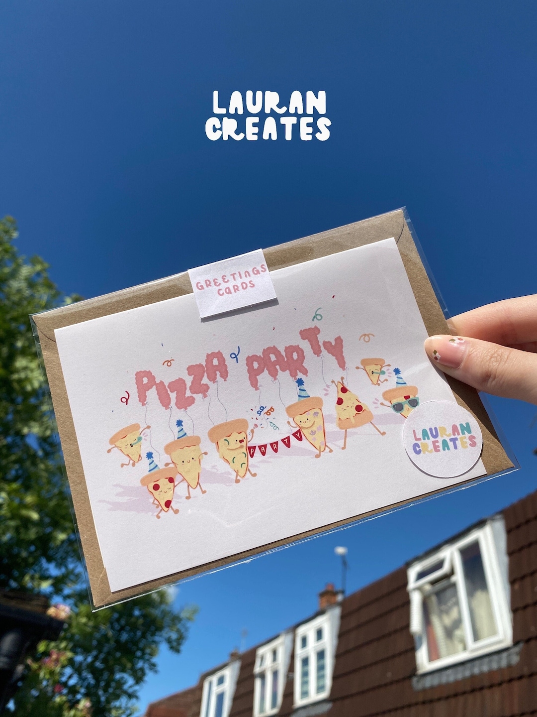 PIZZA PARTY GREETINGS Card. Birthday Card for All. - Etsy