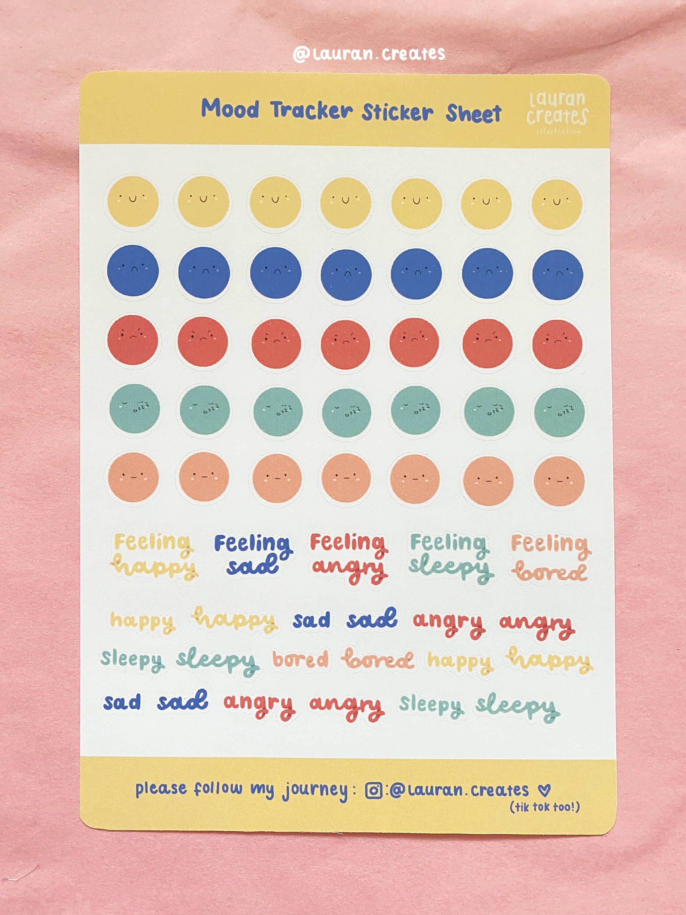 PLANNER STICKER SHEETS Mood Tracker Sticker Sheet. Sticker Sheets ...