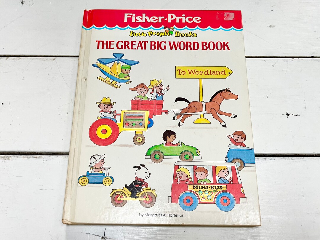 Vintage Fisher-price Little People Word Book, 1986 Hardcover - Etsy