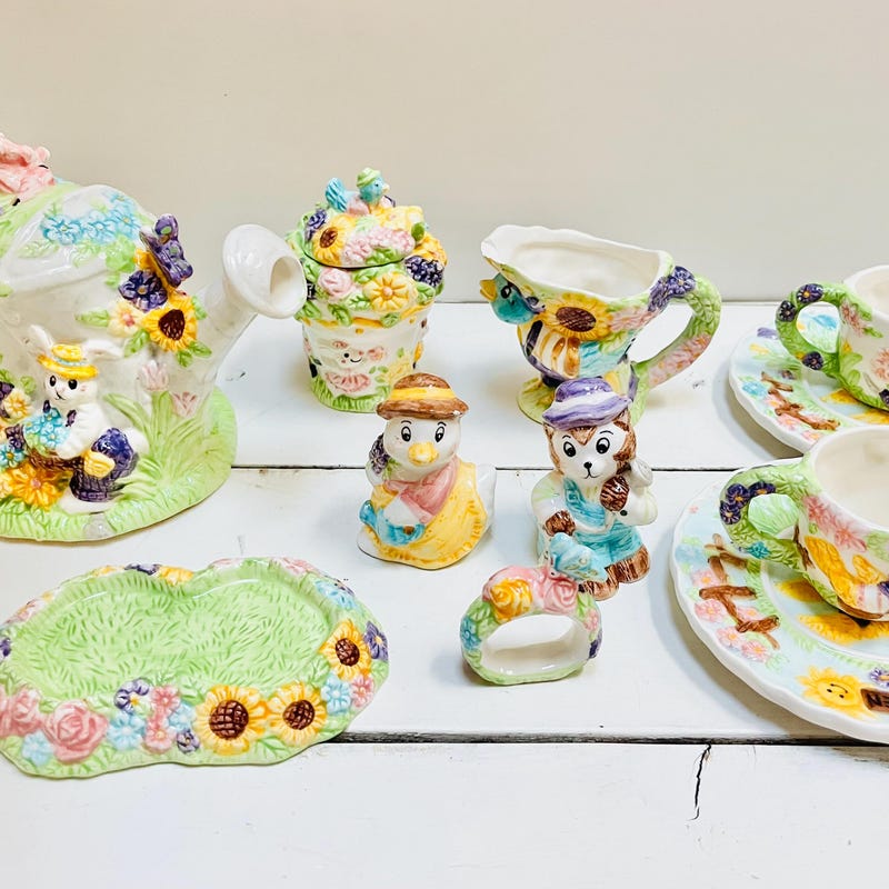 Animal Tea Set - Etsy