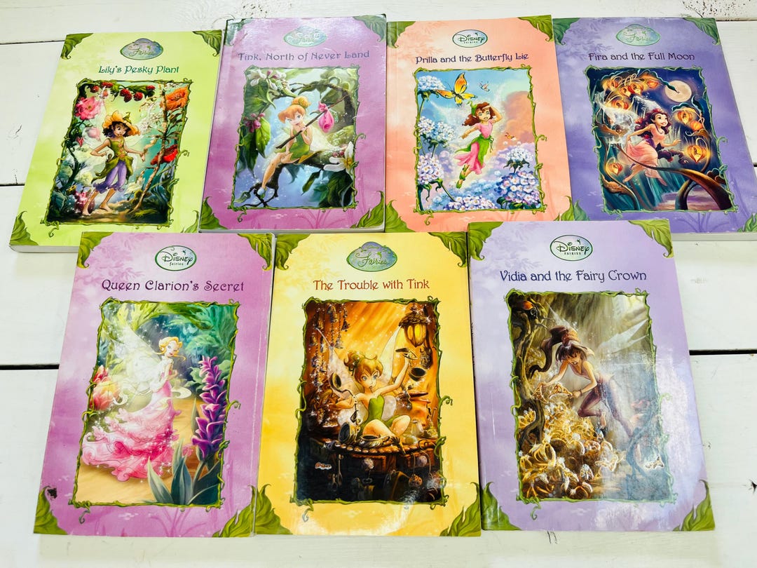 Disney Fairies Tinkerbell Books Lot of 7 Graphic Novels Tween Book ...