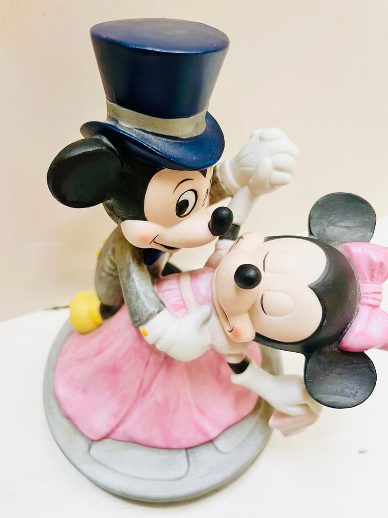 Mickey and Minnie Mouse Ceramic Porcelain Ballroom Dancing Figurine ...