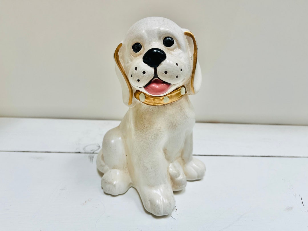 Vintage Hand Painted Ceramic Labrador Puppy Figurine - Italy - Etsy