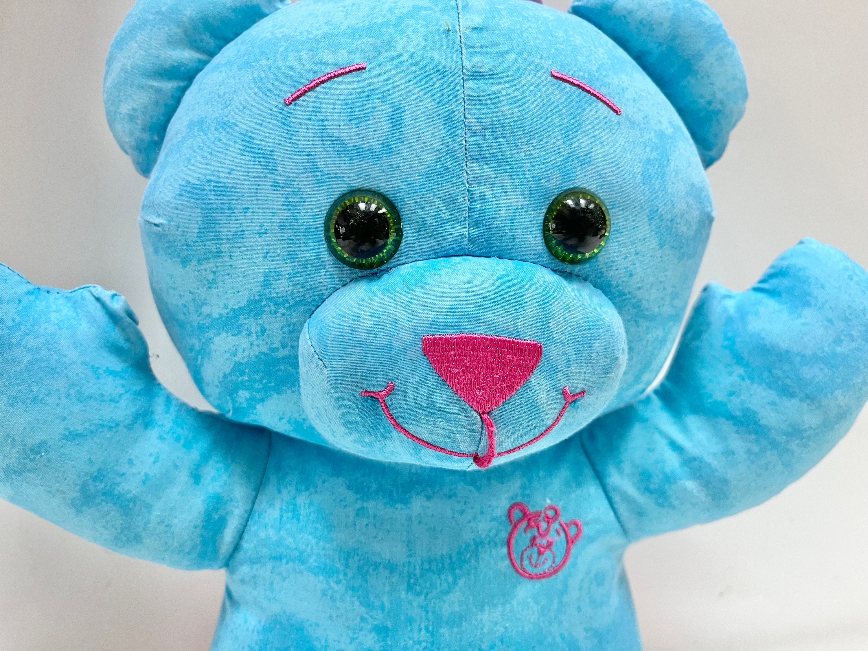 Blue Doodle Bear Plush Stuffy Soft Drawing Toy Doll Teddy 2004 Jacks ...