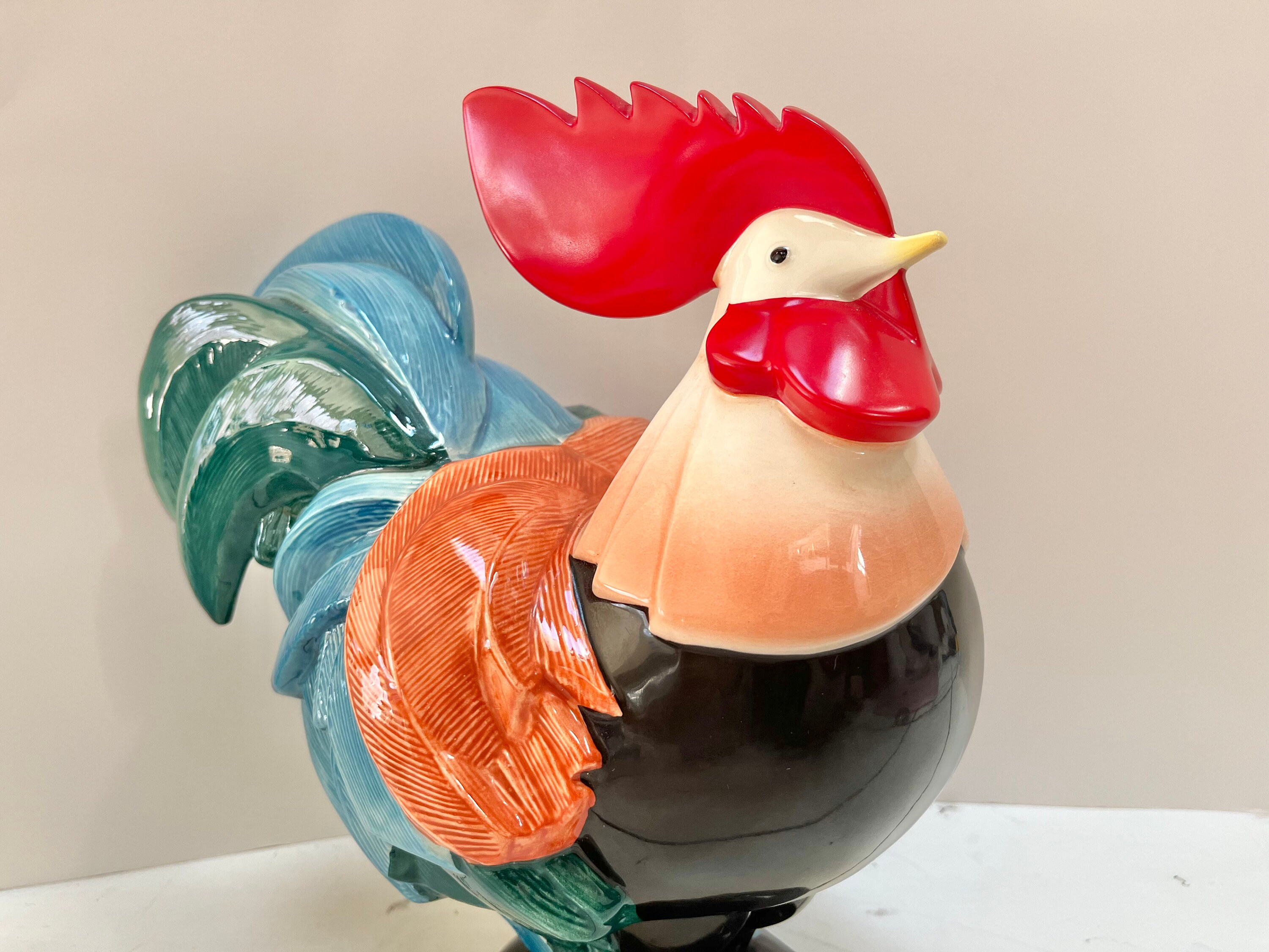 RARE Vintage Goebel by Selim Rooster 1984 Germany Stamped Large 11 X 11 ...