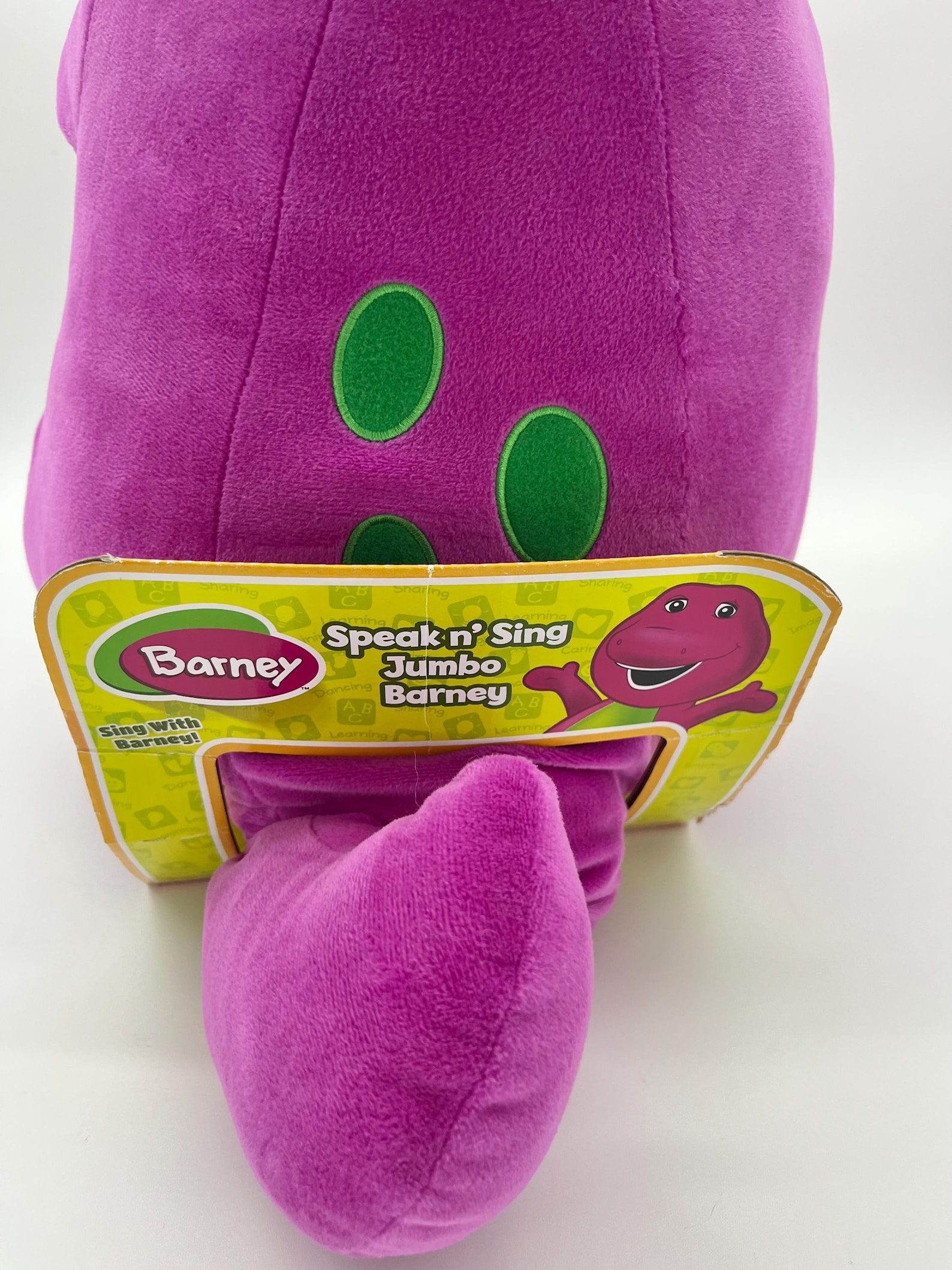 Fisher Price Jumbo 26" Barney Speak N Sing: Purple Dinosaur Plush Toy ...