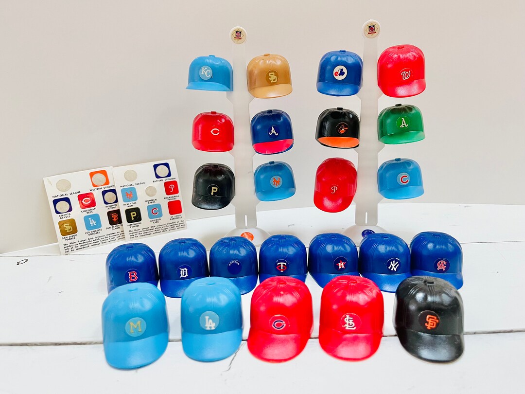 Vintage 60s/70s Miniature Baseball Hats: MLB Gumball Machine Caps, Lot ...