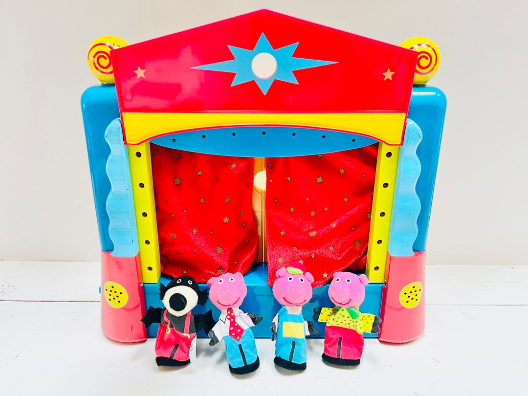 The Three Little Pigs Finger Puppets Table Top Theatre Theater Playset ...