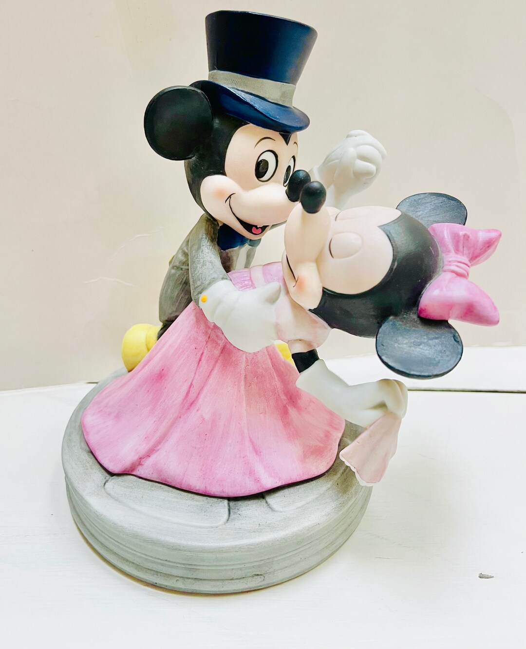 Mickey and Minnie Mouse Ceramic Porcelain Ballroom Dancing Figurine ...