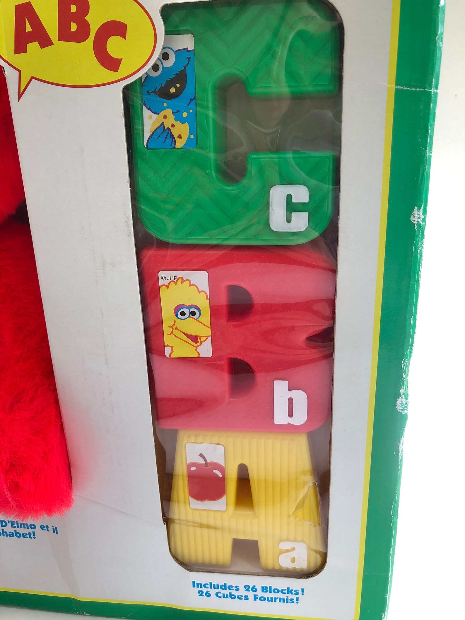Sesame Street Tyco Talking Elmo With Alphabet Blocks Letters Vintage ...
