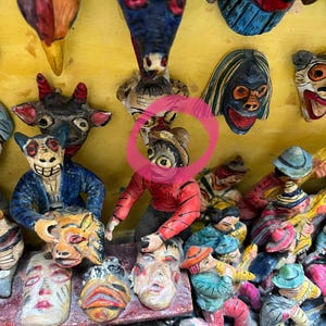 Handmade Vintage Retablo Mask Maker's Workshop Peru Folk Art Diorama ...