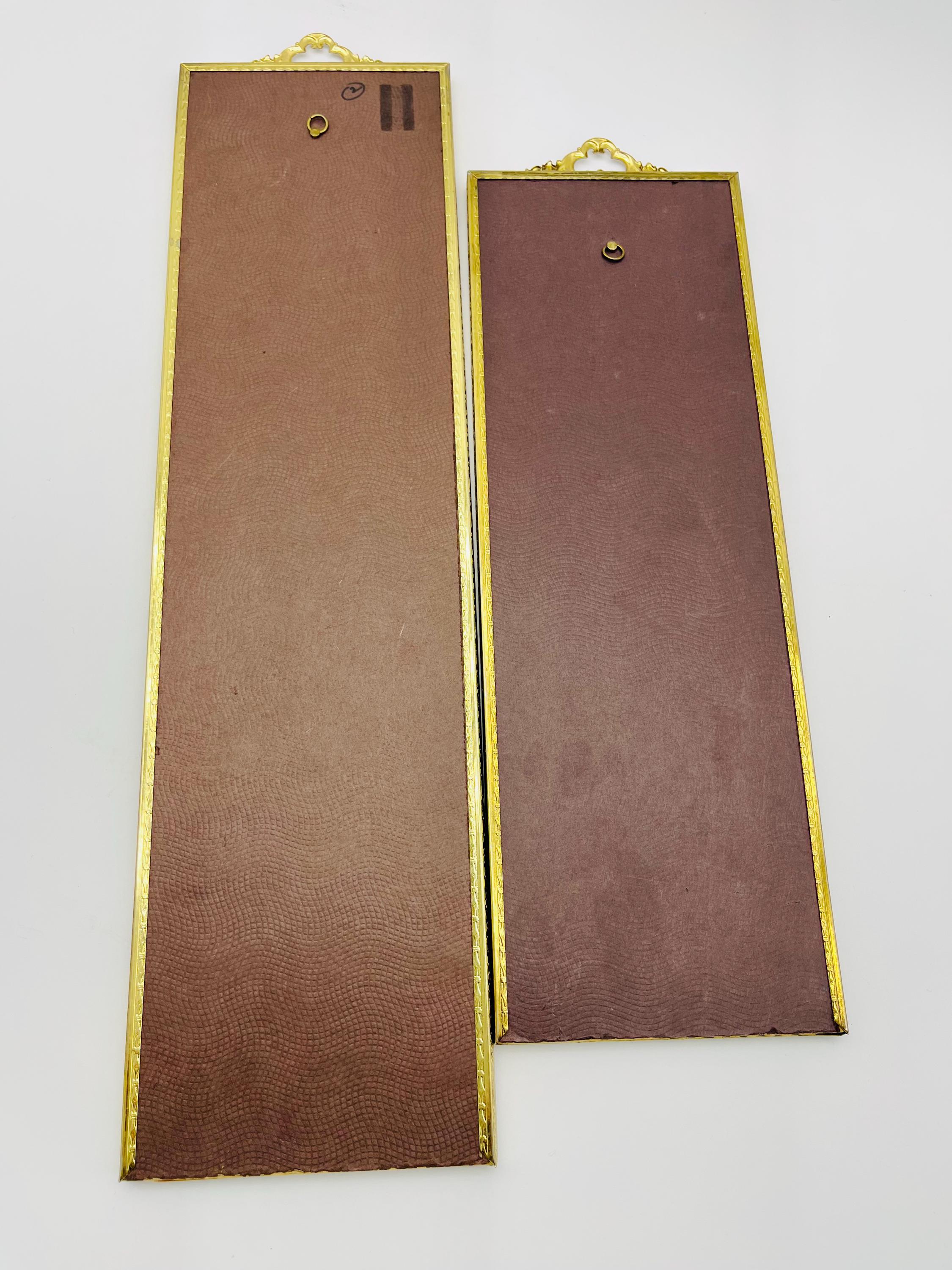 Vintage Multi Picture Vertical Frames: Gold Brass Metal Photos Vanity ...