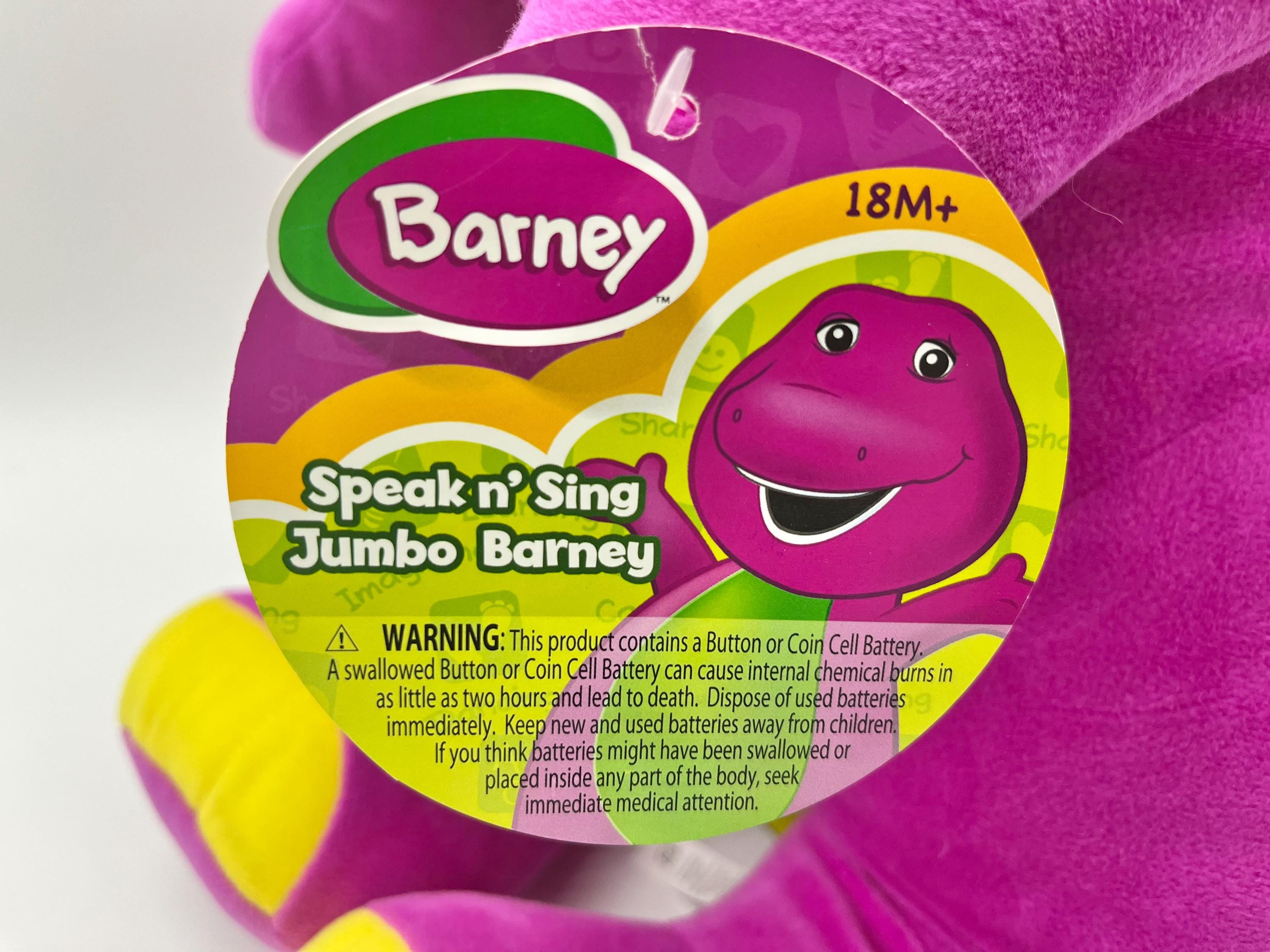 Fisher Price Jumbo 26" Barney Speak N Sing: Purple Dinosaur Plush Toy ...