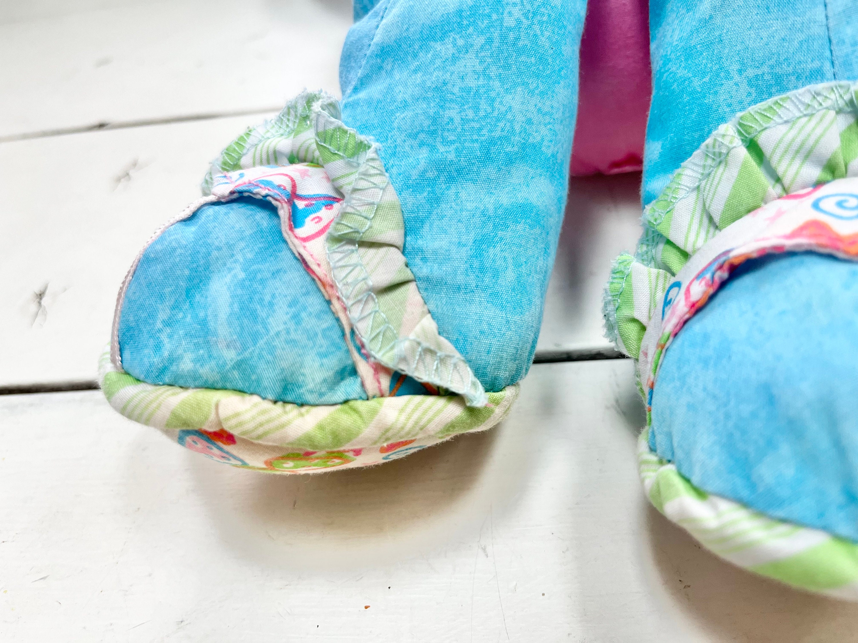 Blue Doodle Bear Plush Stuffy Soft Drawing Toy Doll Teddy 2004 Jacks ...