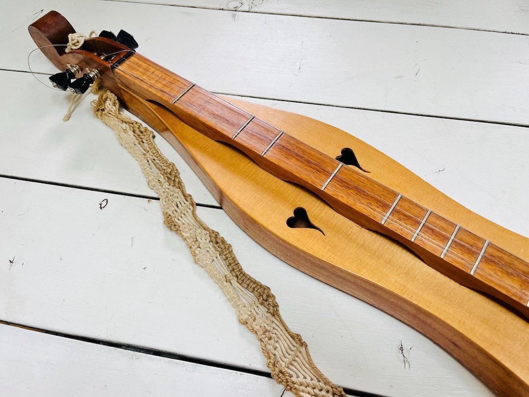 Vintage Musical Traditions Dulcimer Wood String Instrument Hourglass ...