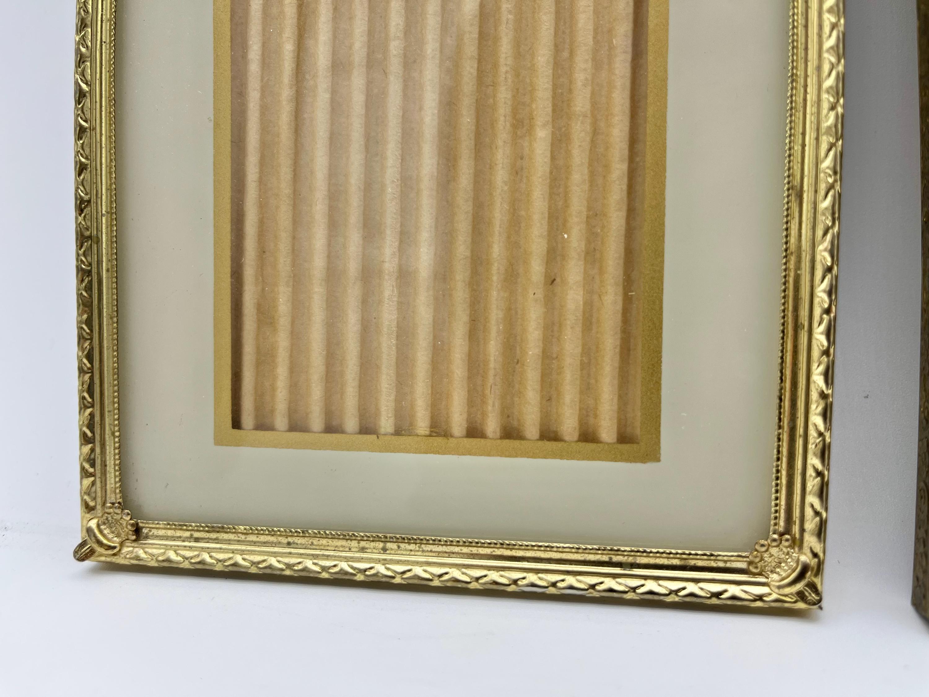 Vintage Multi Picture Vertical Frames: Gold Brass Metal Photos Vanity ...
