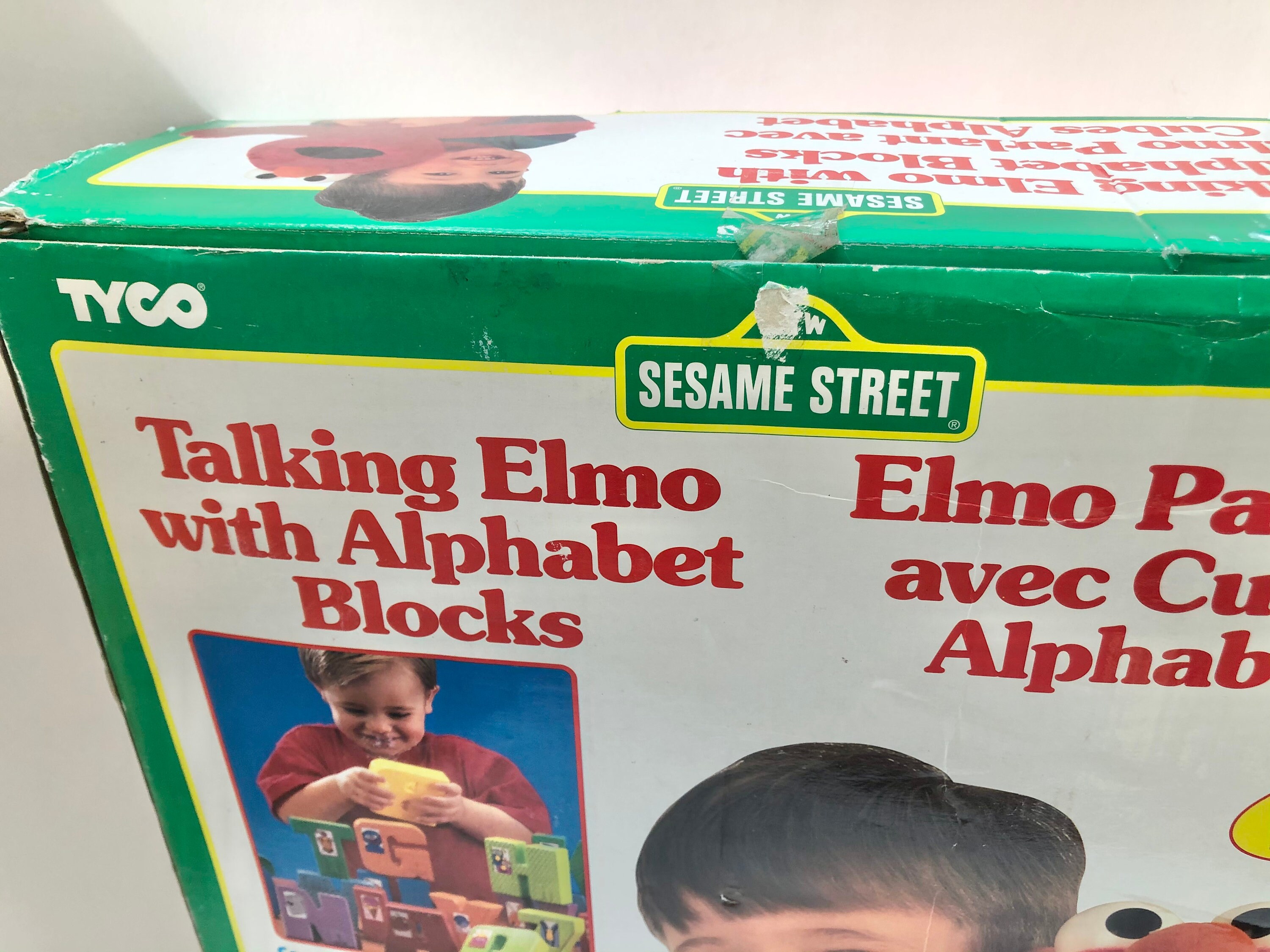 Sesame Street Tyco Talking Elmo With Alphabet Blocks Letters Vintage ...