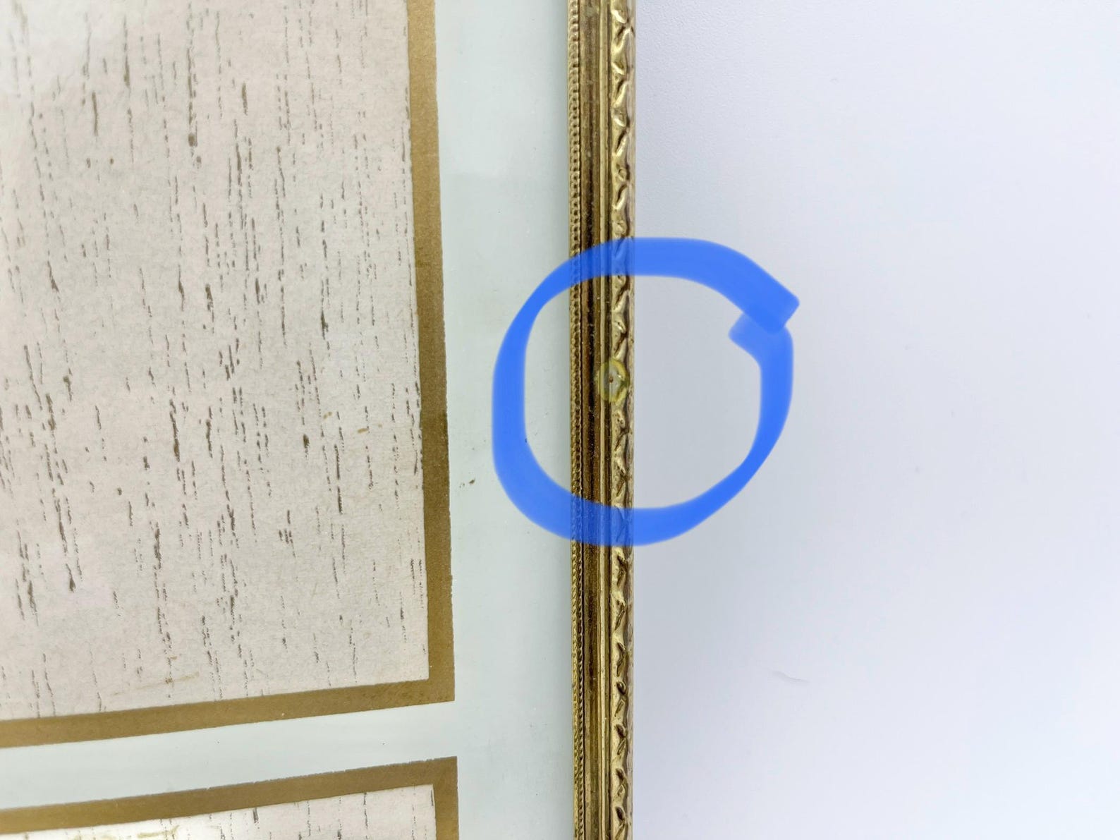 Vintage Multi Picture Vertical Frames: Gold Brass Metal Photos Vanity ...