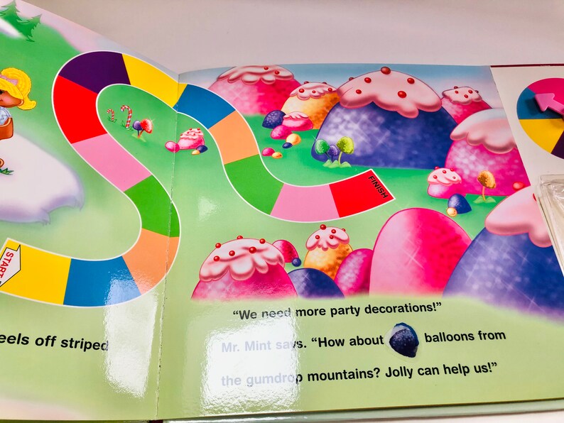 Candyland A Surprise Adventure Book and Game Stickers Spinner Hasbro ...