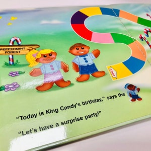 Candyland A Surprise Adventure Book and Game Stickers Spinner Hasbro ...