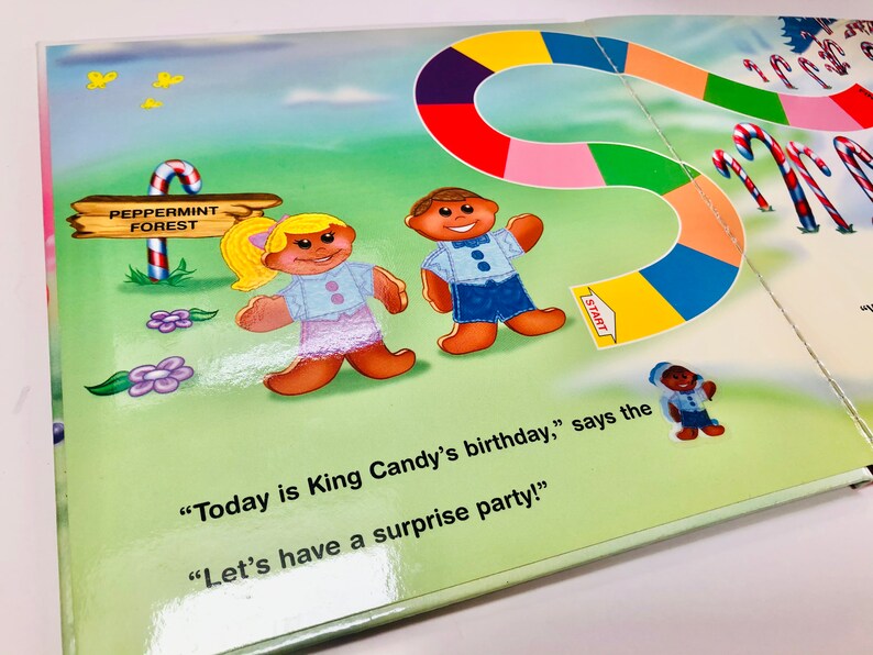 Candyland A Surprise Adventure Book and Game Stickers Spinner Hasbro ...