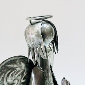 Metal Angel Embossed Figurine Sculpture Christmas Peace Home Tree ...