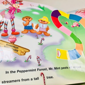 Candyland A Surprise Adventure Book and Game Stickers Spinner Hasbro ...