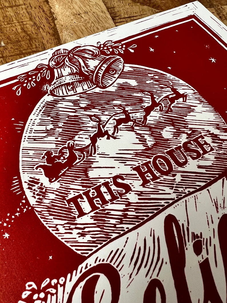 This House Believes - A4 Lino Print, Perfect Gift for Fans of Miracle ...