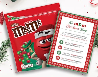 M&M Nativity Legend Christmas Tags Gifts Treats Cards Chocolate Candy ...