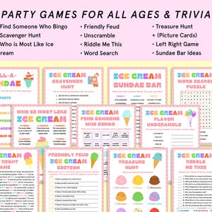 Ice Cream Party Games Ice Cream Games Summer Games Icecream Social ...