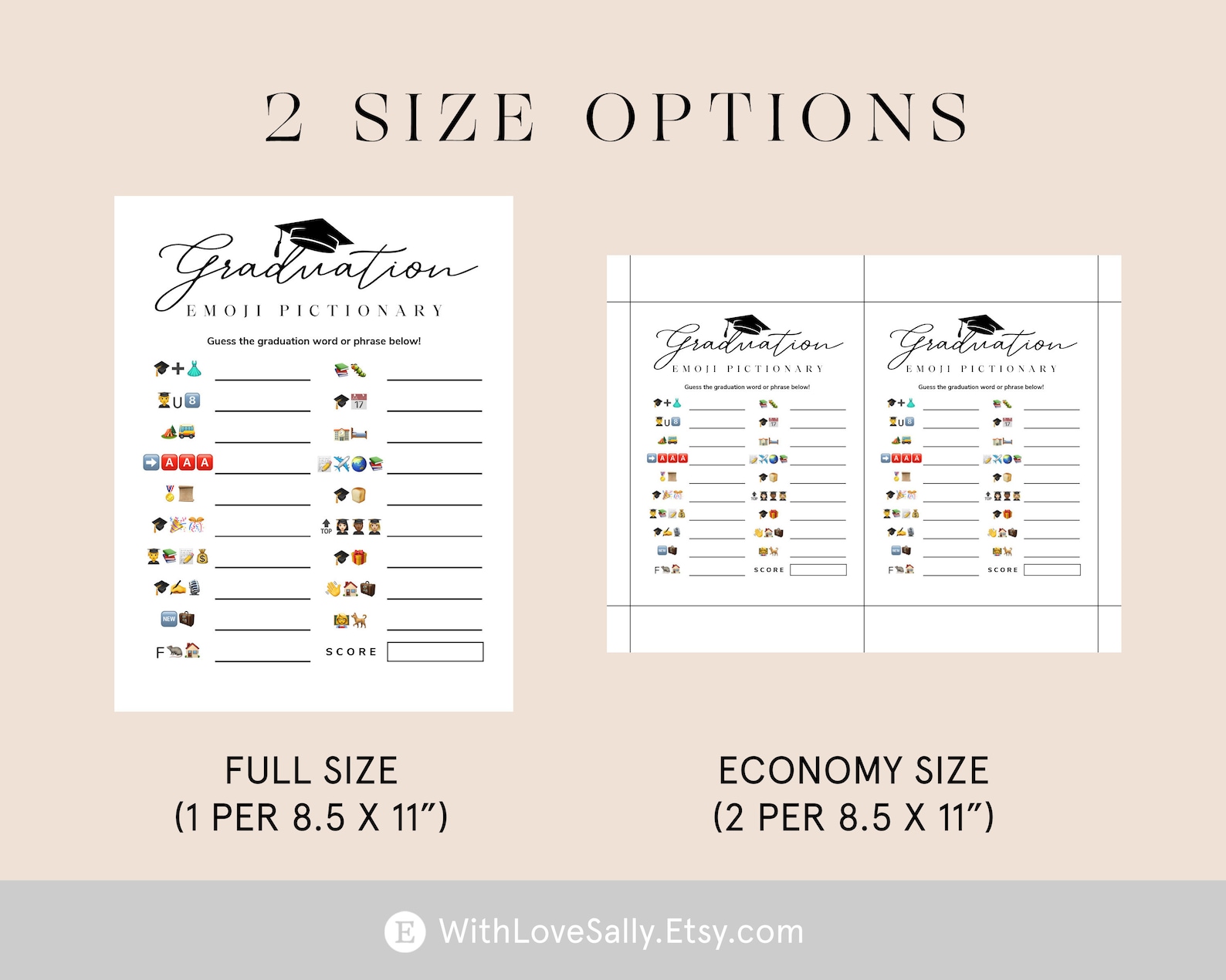 Graduation Emoji Pictionary Graduation Party Games High School ...