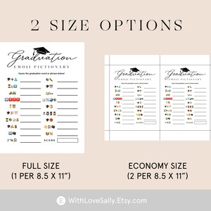 Graduation Emoji Pictionary Graduation Party Games High School ...