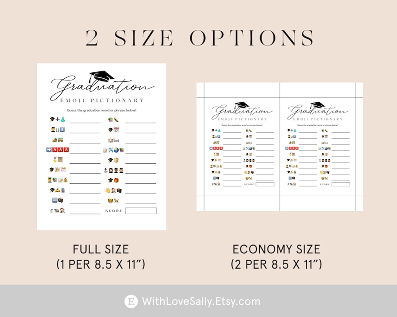 Graduation Emoji Pictionary Graduation Party Games High School ...