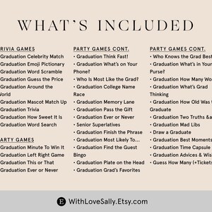 Graduation Party Game Bundle Graduation Party Class of 2024 Graduation ...