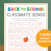 Back to School Classmate Bingo Classroom Games for Kids Get to Know You ...