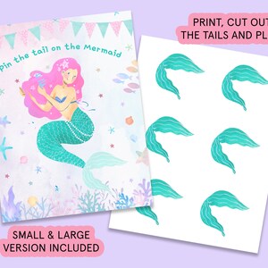 Pin the Tail on the Mermaid | Mermaid Theme | Birthday Party | Mermaid ...