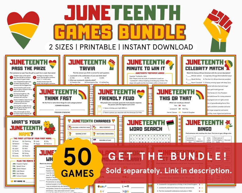 Juneteenth Friendly Feud Juneteenth Activities for Kids, Family ...