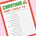 Christmas Most Likely to Fun Christmas Printable Games Christmas Family ...