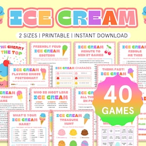 Ice Cream Party Games Ice Cream Games Summer Games Icecream Social ...